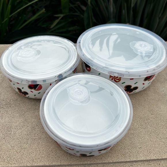 Disney | Dining | Disney Mickey Mouse Minnie Christmas Food Container ...